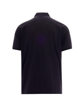 Emporio Armani Mens Polo Shirt Micro Acquila Black Beauty Fabric: Lyocell T-shirts And Polos