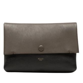 Celine Pre-owned Pochette en cuir bicolore - Femme - Pre-owned - Brun - Taille: ONE Size
