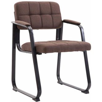 Clp Chaise invit&eacute;e &eacute;l&eacute;gante en chaise dattente en tissu rembourr&eacute; avec divers accoudoirs Couleur : marron