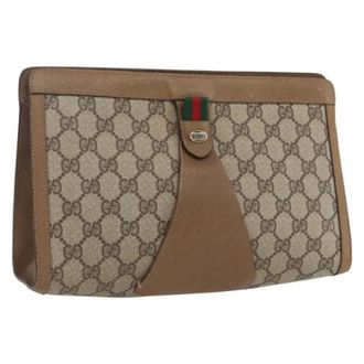 Gucci Pochette Vintage Pre-owned - Femme - Pre-owned - Beige - Taille: ONE Size