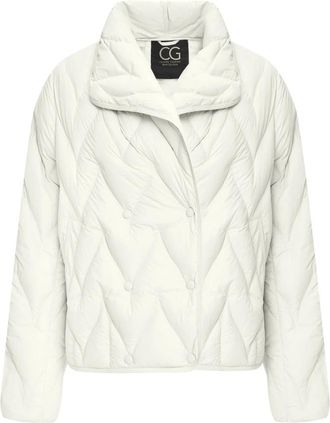 Cesare Gaspari Veste courte matelass&eacute;e &agrave; chevrons en duvet - Femme - Vestes - Beige - Taille: 40 FR