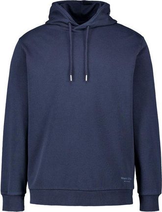 Marc O'Polo Herren Hoodie blau Logo und Motiv