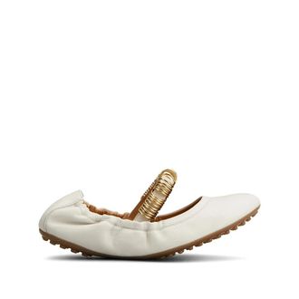 Tod's Beige Elastisches Band Runde Zehe Schuhe - - Shoes - Damen - Beige - 36 1/2 EU