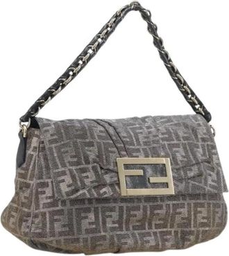 Fendi Sac bandouli&egrave;re Zucca Canvas Pre-owned - Femme - Pre-owned - Gris - Taille: ONE Size