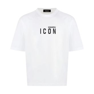 Dsquared2 Icon Loose Fit T-Shirt - - Tops - Herren - Wei&szlig; - S