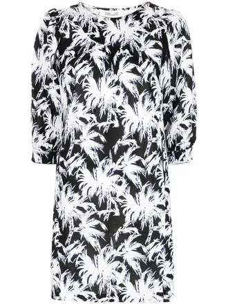Diane Von F&uuml;rstenberg Kleid mit Print - Schwarz