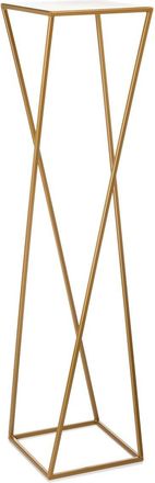 HowHomely Blumenst&auml;nder Metall Golden 100 cm Hoch - Solider und Robuster Blumenhocker Metall - Pflanzenst&auml;nder im Loft Stil f&uuml;r die Dekoration in Wohnzimmer