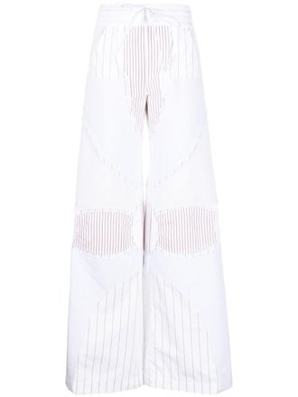 Off-white Hose mit weitem Bein - Wei&szlig;