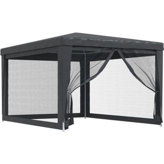 vidaXL Vidaxl - Tente de f&ecirc;te 3x4m avec 4 parois lat&eacute;rales en maille - R&eacute;sistante &agrave; leau et aux UV - Structure en fer enduit de poudre - Pour &eacute;v&eacute;nements