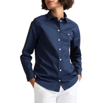Harmont & Blaine Femme, Blouses et Chemises, Bleu, Taille: 40 FR Cotton Comfort Shirt