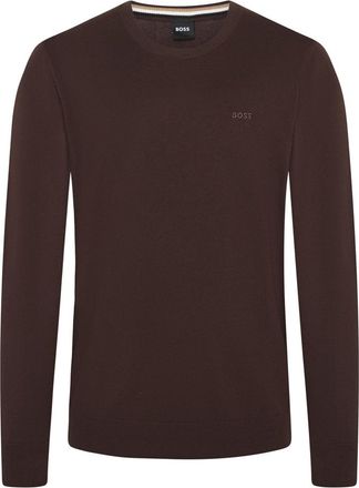 HUGO BOSS Leichter Pullover aus Baumwolle mit Label-Schriftzug in
