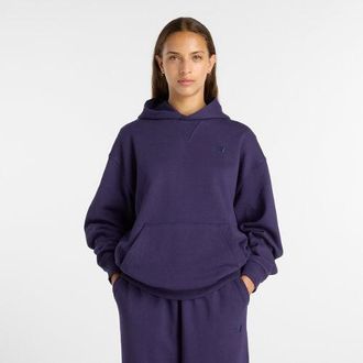 New Balance Damen Athletics French Terry Hoodie in Violett, Baumwollfleece, Gr&ouml;&szlig;e 2XL