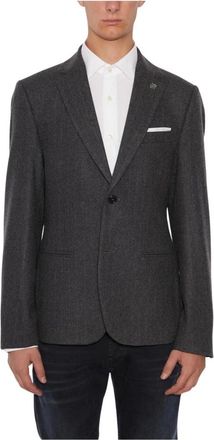 Daniele Alessandrini Homme, Vestes, Gris, Taille: S Blazer Crois&eacute;
