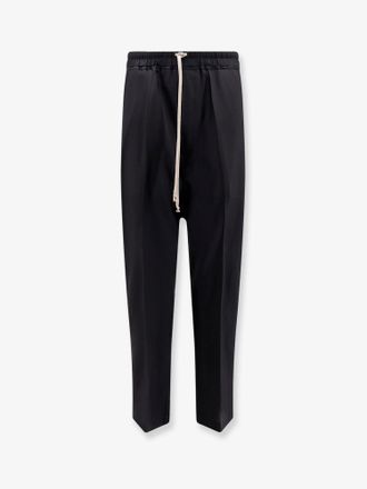 Rick Owens Drawstring Long certified virgin wool trousers - RICK OWENS - gender_Man