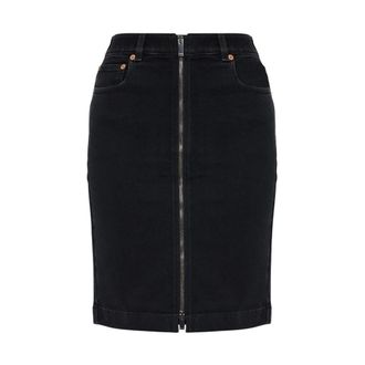 Balmain Jupe en jean - Femme - Jupes - Noir - Taille: 34 FR