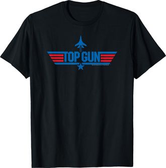 Top Gun Top-Gun-Logo mit Jet T-Shirt