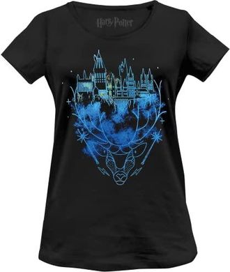 Harry Potter WOHAPOMTS334 T-Shirt, Noir, L Femme