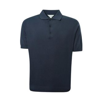 Malo Kurz&auml;rmeliges Poloshirt mit drei Kn&ouml;pfen - - Tops - Herren - Blau - XL