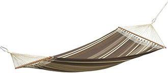 Amazonas Sandals Edle Premium Stabhängematte in Übergröße Palacio Cafe 240x160 cm bis 200 kg gestreift