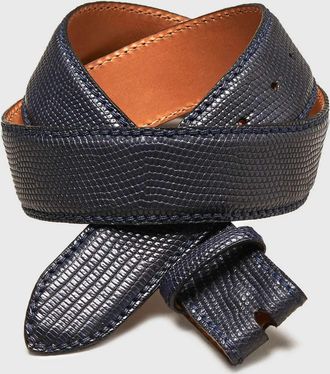 Reptiles House Reventon - Gürtel aus Iguana-Leder - Mitternachtsblau