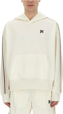 Palm Angels Damen, Sweatshirts & Hoodies, Wei&szlig;, XLGr&ouml;&szlig;e