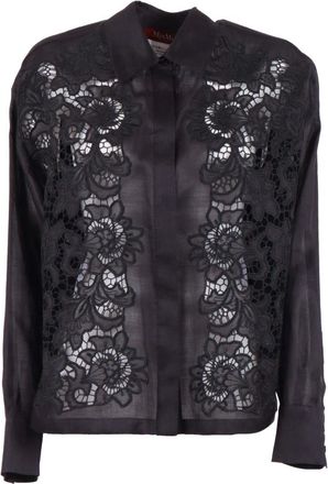 Max Mara Femme, Blouses et Chemises, Noir, Taille: 44 FR Camicia Cali