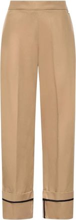Herno Femme, Pantalons, Brun, Taille: 40 FR Pantalon large avec ourlet