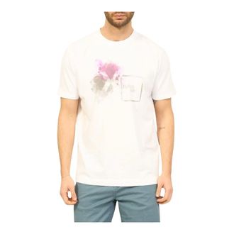 John Richmond Homme, Tops, Blanc, Taille: 2XL T-shirt d&eacute;contract&eacute;