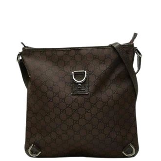 Gucci Sac bandouli&egrave;re GG Nylon Abbey Pre-owned - Femme - Pre-owned - Brun - Taille: ONE Size