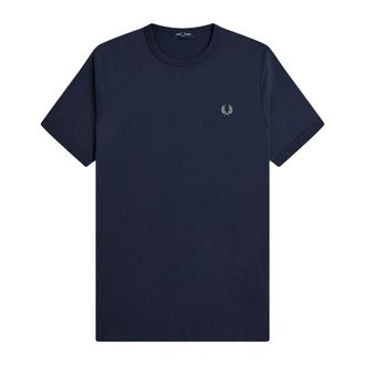 Fred Perry T-shirt Ringer - Homme - Tops - Bleu - Taille: M