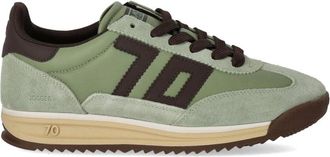 Back70 Back70, Femme, Chaussures, Vert, Taille: 38 EU Baskets en Cuir Vert Sauge