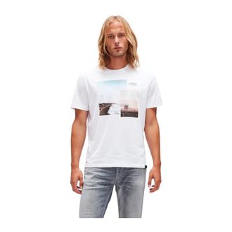 7 For All Mankind Graphic Tee Beach Shirt - - Tops - Herren - Wei&szlig; - S