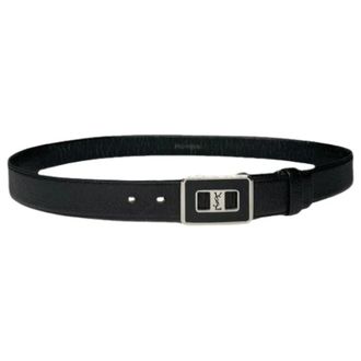 Saint Laurent unisex, Pre-owned, Noir, Taille: ONE Size Ceinture en cuir Pre-owned