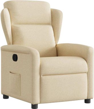 vidaXL Relaxsessel Creme Stoff Vidaxl