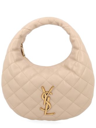 Saint Laurent Womens Shoulder Bag Icarino Beige Lamb Leather