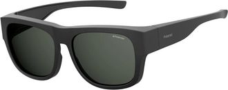 Polaroid Matt Schwarz Kunststoff Sonnenbrille - - Accessories - unisex - Schwarzk - 57 MM