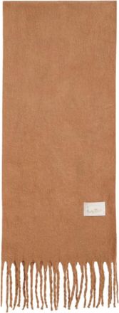 Weili Zheng Femme, Accessoires, Brun, Taille: ONE Size Sciarpa cammello in lana frange