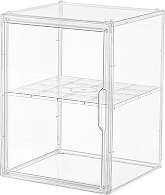 Generic Transparente Brieftasche Aufbewahrungsbox - Kleiderschrank Handtasche Organizer - Stapelbare Aufbewahrungsbox Vitrin mit Magnettür für Brieftaschenkup
