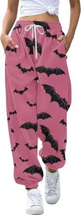 Generic Pantalon d&eacute;contract&eacute; avec poche imprim&eacute;e pour femme, rose, XXL