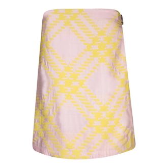 Burberry Femme, Jupes, Multicolore, Taille: 34 FR Jupe en m&eacute;lange de coton brod&eacute;