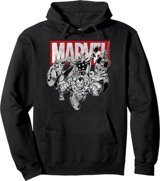 MARVEL Iron Man Vintage-Comic Pullover Hoodie