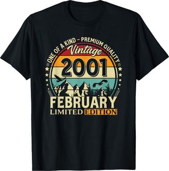 Generic 25. Geburtstag Februar 2001 Vintage Jahrgang T-Shirt