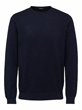 Selected SELECTED FEMME Homme Slhberg Crew Neck B Noos Maillot de surv tement, Blazer Bleu Marine., XL EU