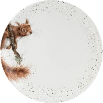 Wrendale Designs Royal Worcester Wrendale Dessertteller 26,5 cm in 4 Designs - Hase, Schnurrmmaus und Ente - White Plate Squirel