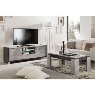 Altobuy HOFFMAN - Ensemble Meuble TV 160cm + Table Basse à 4 Pieds