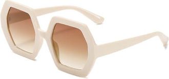 Generic Lunettes De Soleil &Agrave; Monture Large For Hommes Et Femmes, For La Conduite Le Sport En Ext&eacute;rieur(Beige)