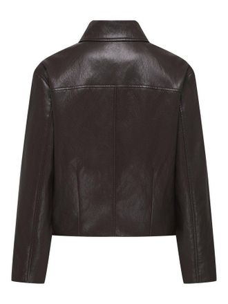 Only Langjacke JDYAURORA FAUX LEATHER JACKET OTW S 244915 Chocolate Tor