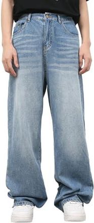 Generic Jean Homme Jeans Homme Week-End/Voyage Pantalon Homme D&eacute;chir&eacute; Imprim&eacute; Lav&eacute; Style Splice - Look Reconstruit Tendance pour Amateurs De Mode Exp&eacute;rimental