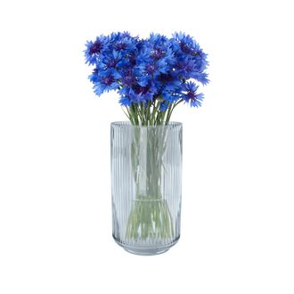 Point-Virgule Vase, deko Wohnzimmer, blumenvasen aus Glas, wundersch&ouml;n, blau, 12.5x22.7cm