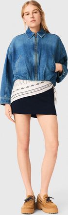 Maje Denim-bomberjacke - Blau - Maje